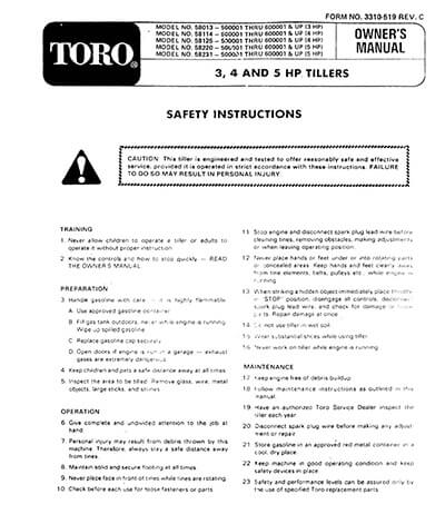 Safety and Operation Manuals | Nelson Farm Supply